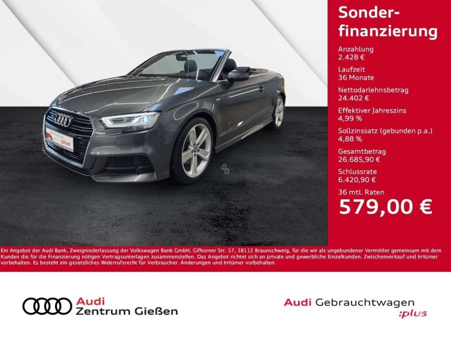 Grey Audi A3 2019 in Kaunas, with an engine capacity of 2.00 L and mileage of 74 thousand km for 29435 €, photo 1 on AUTOMOTO.COM.LV