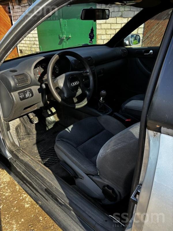 Grey Audi A3 1999 in Liepaja, with an engine capacity of 1.60 L and mileage of 275 thousand km for 1300 €, photo 6 on AUTOMOTO.COM.LV