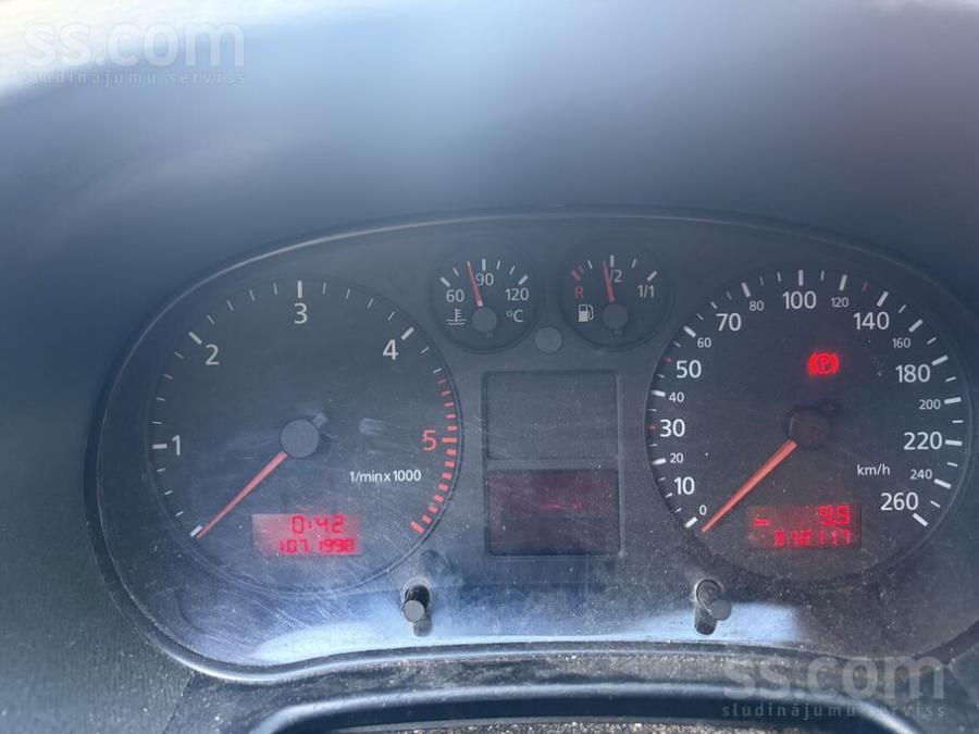 Grey Audi A3 2000 in Riga, with an engine capacity of 1.90 L and mileage of 312 thousand km for 1350 €, photo 7 on AUTOMOTO.COM.LV