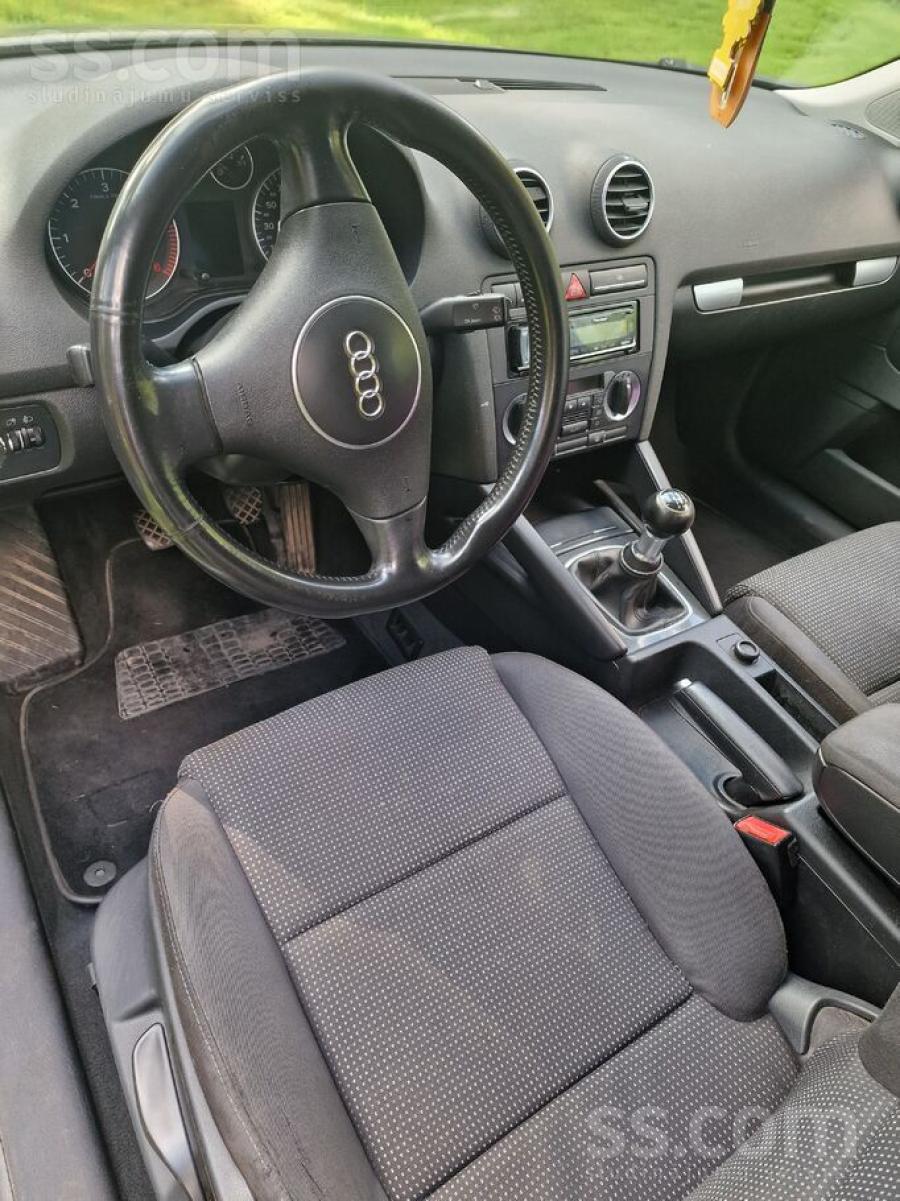 Grey Audi A3 2003 in Ventspils, with an engine capacity of 1.90 L and mileage of 357 thousand km for 1700 €, photo 5 on AUTOMOTO.COM.LV