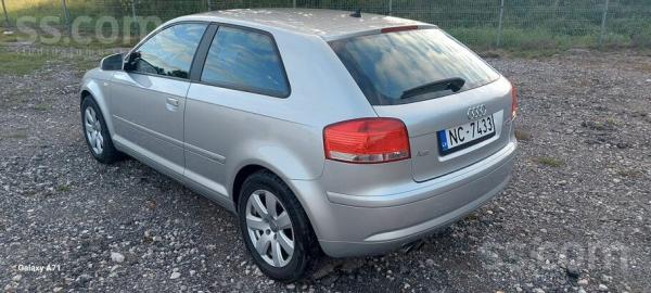 Grey Audi A3 2007 in Bauska, with an engine capacity of 2.00 L and mileage of 353 thousand km for 3150 €, photo 7 on AUTOMOTO.COM.LV