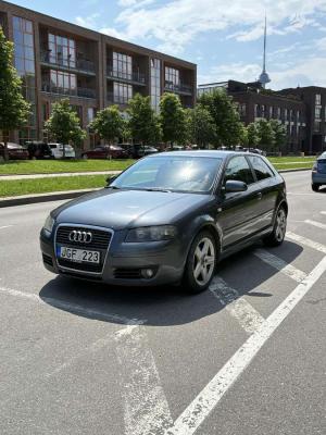 Pelēks Audi A3 2008 Viļņa, ar dzinēja tilpumu 1.90 L un nobraukumu 440 tūkst. km par 1399 €, foto  vietnē AUTOMOTO.COM.LV