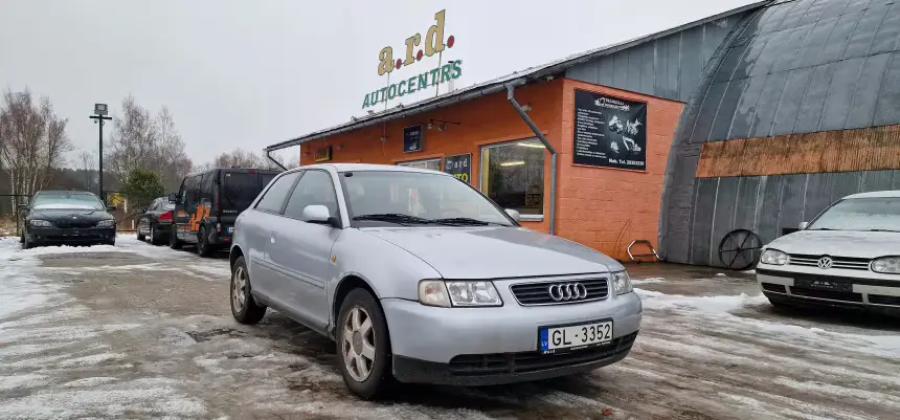 Pelēks Audi A3 1997 Valmiera, ar dzinēja tilpumu 1.80 L un nobraukumu 249 tūkst. km par 1050 €, foto 1 vietnē AUTOMOTO.COM.LV