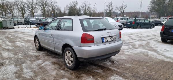 Grey Audi A3 1997 in Riga, with an engine capacity of 1.80 L and mileage of 249 thousand km for 1050 €, photo 4 on AUTOMOTO.COM.LV