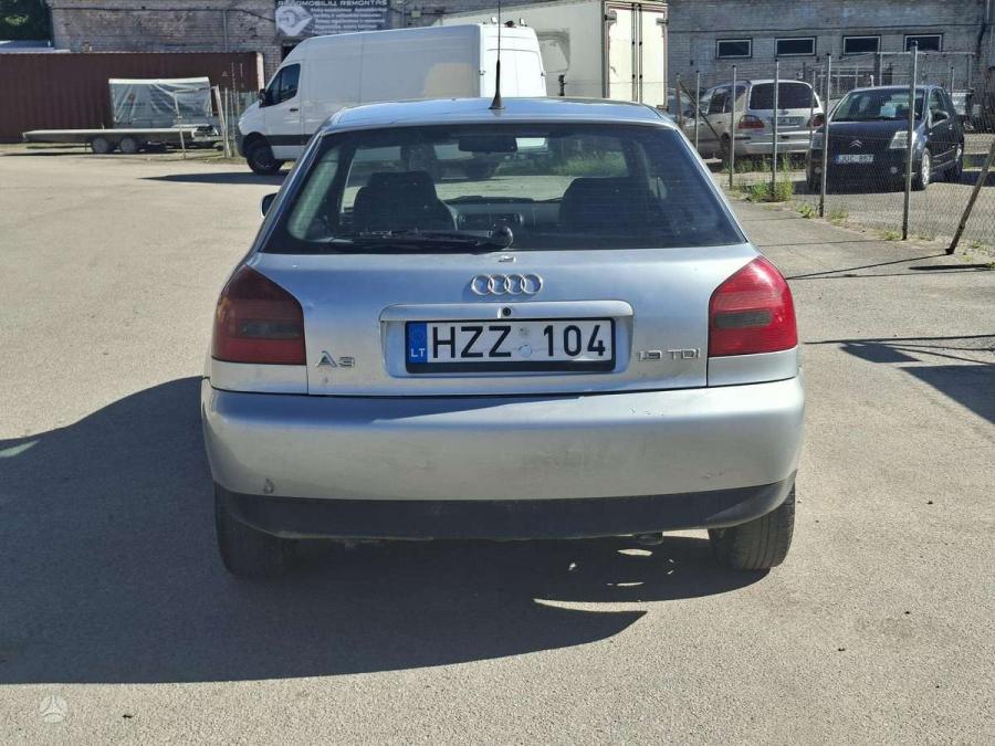 Grey Audi A3 1998 in Plunge, with an engine capacity of 1.90 L and mileage of 310 thousand km for 750 €, photo 5 on AUTOMOTO.COM.LV