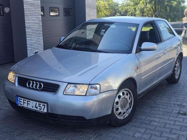 Grey Audi A3 1998 in Kaunas, with an engine capacity of 1.60 L and mileage of 266 thousand km for 999 €, photo 1 on AUTOMOTO.COM.LV