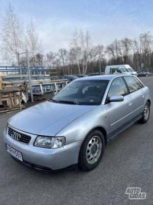 Pelēks Audi A3 1999 Viļņa, ar dzinēja tilpumu 1.60 L un nobraukumu 341 tūkst. km par 680 €, foto  vietnē AUTOMOTO.COM.LV
