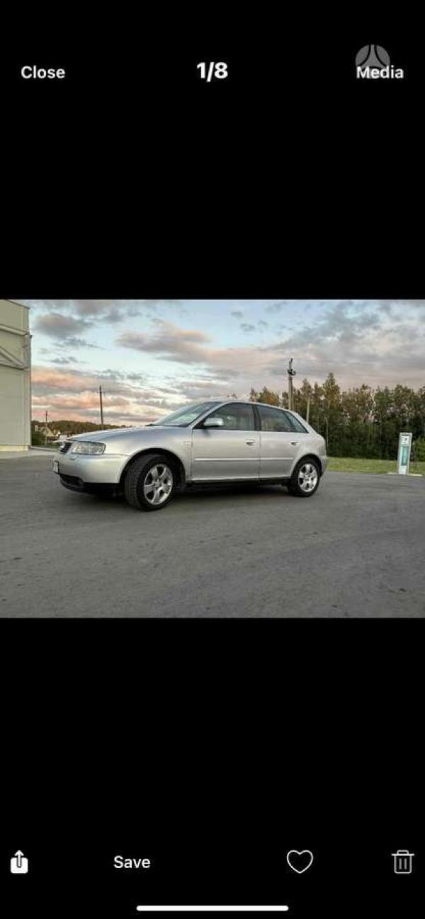 Grey Audi A3 2000 in Kaunas, with an engine capacity of 1.80 L and mileage of 226 thousand km for 1350 €, photo 1 on AUTOMOTO.COM.LV