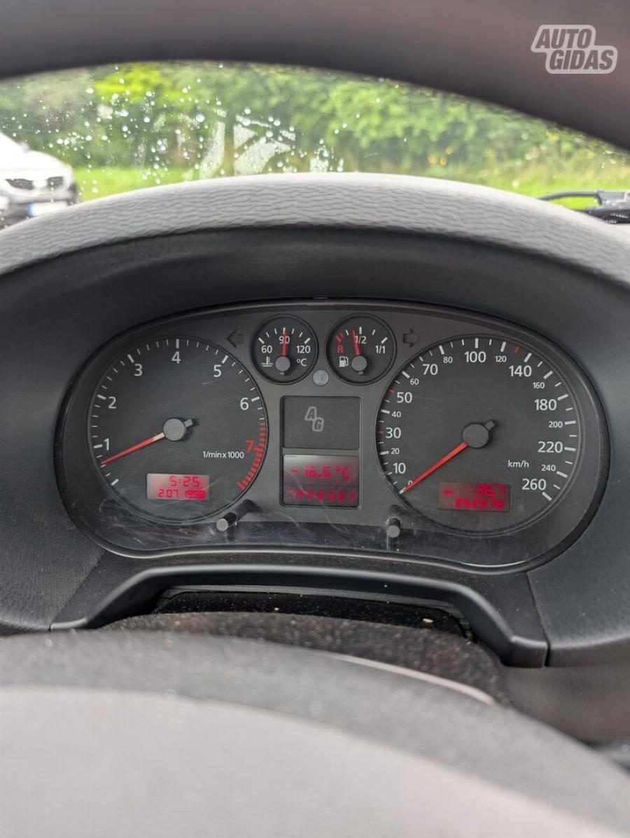 Grey Audi A3 2000 in Klaipeda, with an engine capacity of 1.60 L and mileage of 252 thousand km for 1000 €, photo 12 on AUTOMOTO.COM.LV