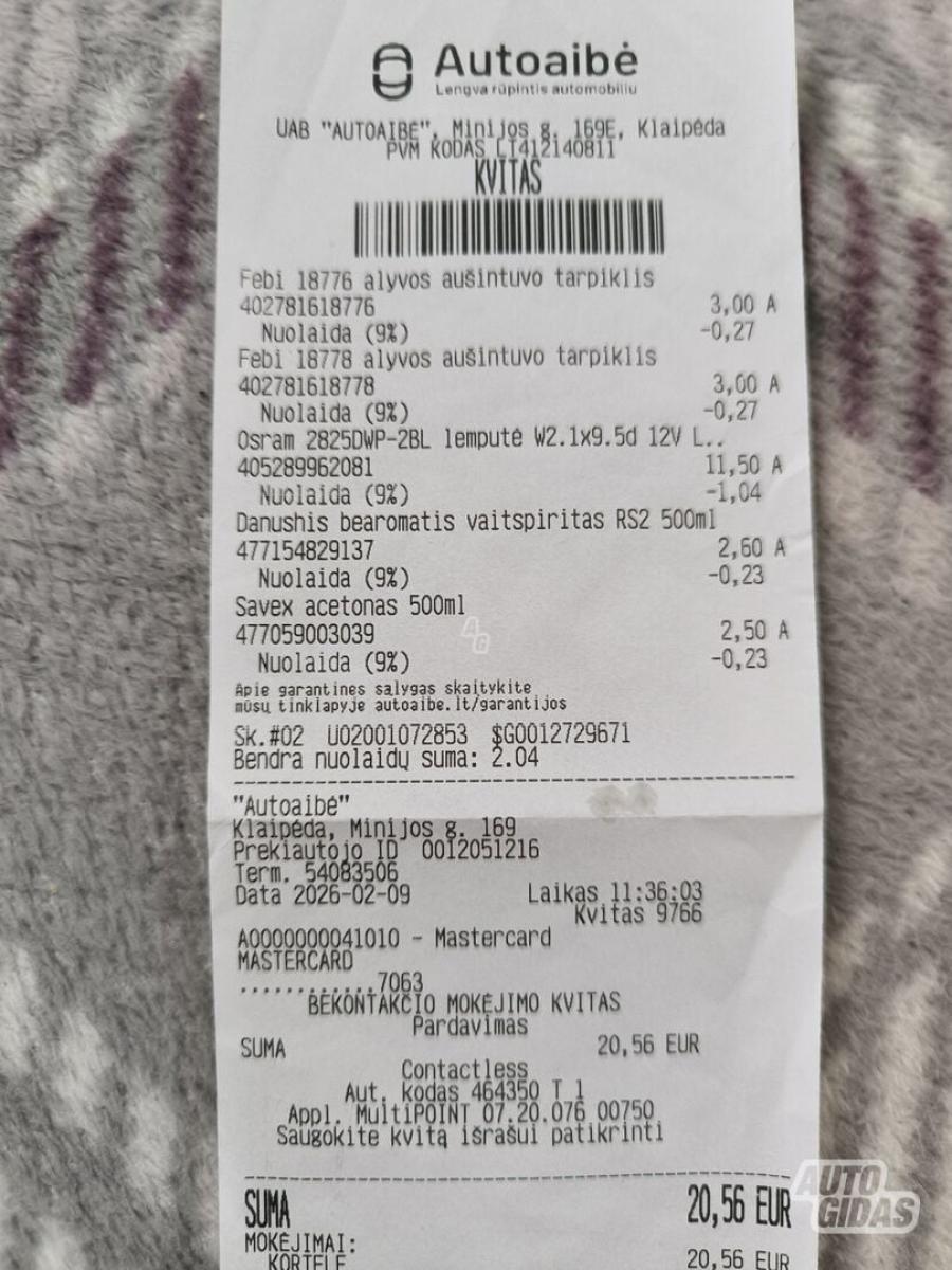 Серый Ауди А3 2000 в Клайпеда, объемом двигателя 1.90 л и пробегом 325 тыс. км за 1700 €, фото 19 на AUTOMOTO.COM.LV