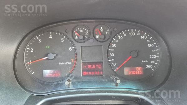 Grey Audi A3 2000 in Valmiera, with an engine capacity of 1.60 L and mileage of 271 thousand km for 890 €, photo 8 on AUTOMOTO.COM.LV