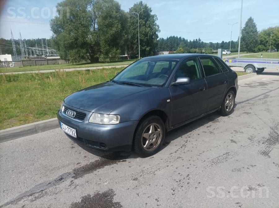 Grey Audi A3 2001 in Riga, with an engine capacity of 1.80 L and mileage of 408 thousand km for 1200 €, photo 1 on AUTOMOTO.COM.LV