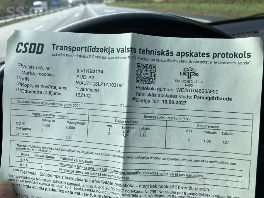 Серый Ауди А3 2001 в Елгава, объемом двигателя 1.60 л и пробегом 163 тыс. км за 1390 €, фото 15 на AUTOMOTO.COM.LV