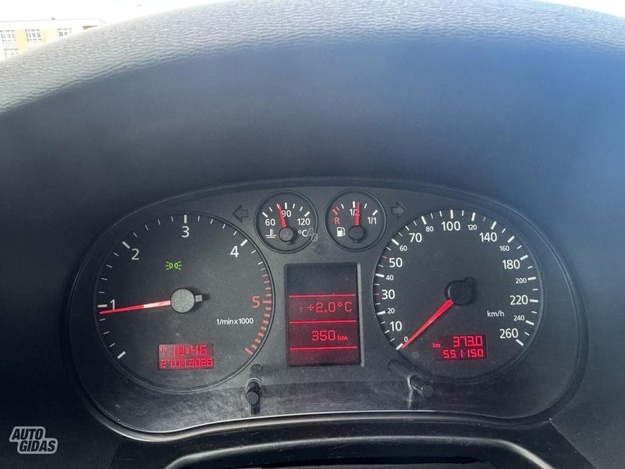 Grey Audi A3 2002 in Vilnius, with an engine capacity of 1.90 L and mileage of 551 thousand km for 900 €, photo 7 on AUTOMOTO.COM.LV