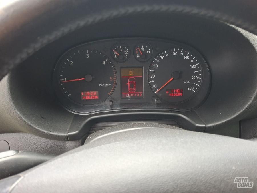 Grey Audi A3 2002 in Vilnius, with an engine capacity of 1.90 L and mileage of 453 thousand km for 950 €, photo 9 on AUTOMOTO.COM.LV