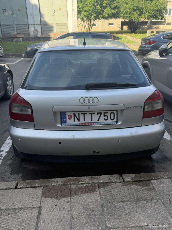 Pelēks Audi A3 2002 Šauļi, ar dzinēja tilpumu 1.90 L un nobraukumu 246 tūkst. km par 850 €, foto 4 vietnē AUTOMOTO.COM.LV