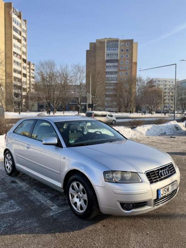 Grey Audi A3 2003 in Vilnius, with an engine capacity of 1.60 L and mileage of 245 thousand km for 1350 €, photo 1 on AUTOMOTO.COM.LV