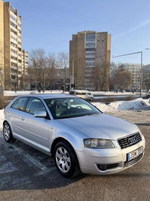Grey Audi A3 2003 in Vilnius, with an engine capacity of 1.60 L and mileage of 245 thousand km for 1350 €, photo  on AUTOMOTO.COM.LV