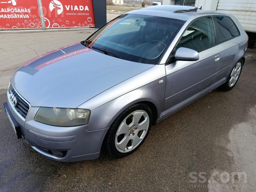 Grey Audi A3 2003 in Riga, with an engine capacity of 2.00 L and mileage of 395 thousand km for 1350 €, photo 1 on AUTOMOTO.COM.LV