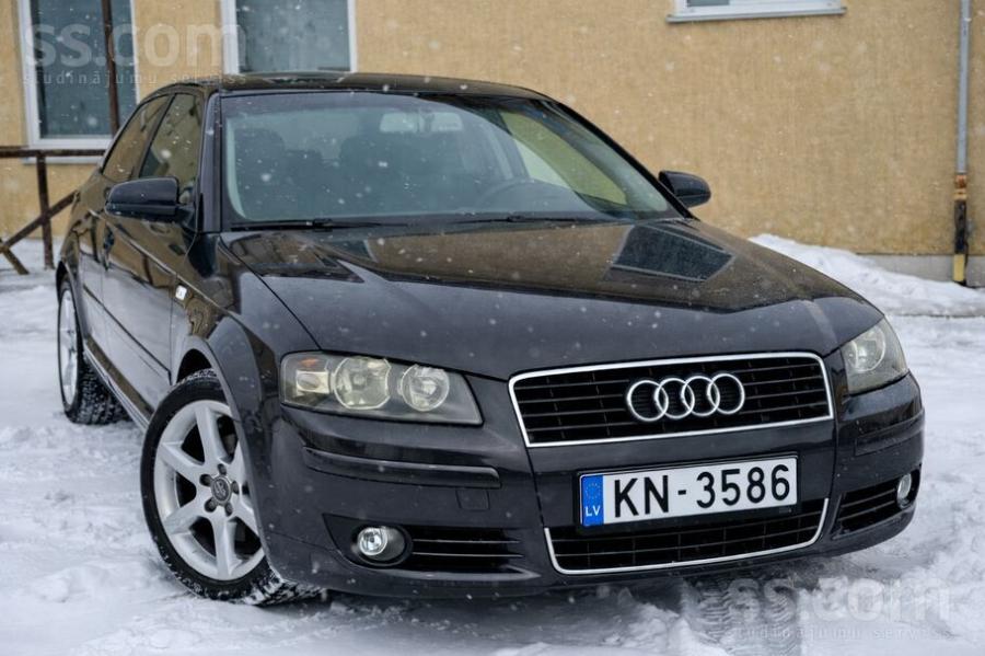Grey Audi A3 2003 in Riga, with an engine capacity of 2.00 L and mileage of 273 thousand km for 1390 €, photo 1 on AUTOMOTO.COM.LV