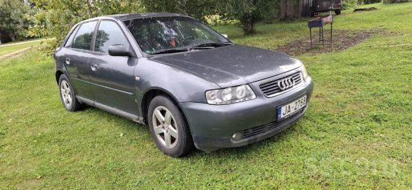 Grey Audi A3 2003 in Kuldiga, with an engine capacity of 1.90 L and mileage of 284 thousand km for 1300 €, photo 1 on AUTOMOTO.COM.LV