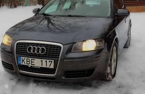 Grey Audi A3 2004 in Vilnius, with an engine capacity of 1.97 L and mileage of 255 thousand km for 2600 €, photo  on AUTOMOTO.COM.LV
