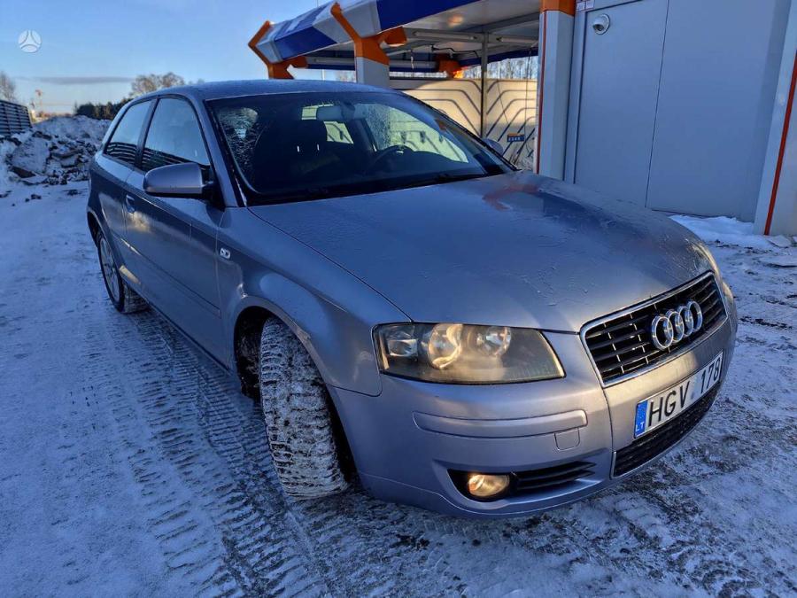 Pelēks Audi A3 2004 Viļņa, ar dzinēja tilpumu 1.60 L un nobraukumu 189 tūkst. km par 1750 €, foto 3 vietnē AUTOMOTO.COM.LV