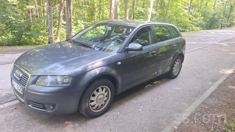 Grey Audi A3 2004 in Jurmala, with an engine capacity of 1.90 L and mileage of 337 thousand km for 1600 €, photo 1 on AUTOMOTO.COM.LV
