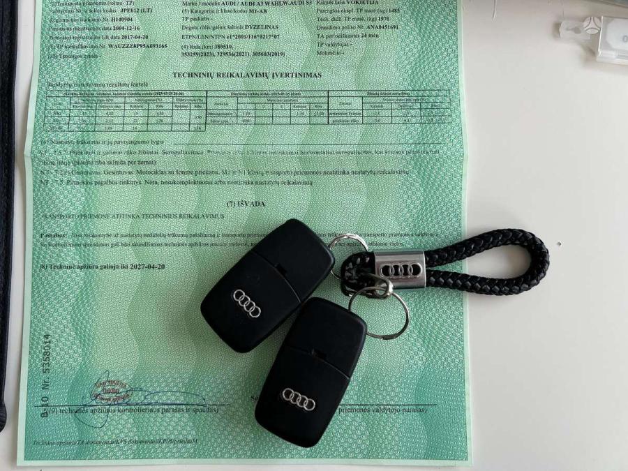 Grey Audi A3 2004 in Vilnius, with an engine capacity of 1.97 L and mileage of 395 thousand km for 2700 €, photo 38 on AUTOMOTO.COM.LV
