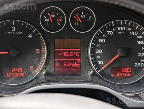 Grey Audi A3 2004 in Riga, with an engine capacity of 2.00 L and mileage of 239 thousand km for 1450 €, photo 8 on AUTOMOTO.COM.LV