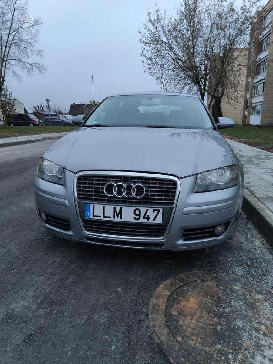 Grey Audi A3 2005 in Panevezys, with an engine capacity of 1.97 L and mileage of 308 thousand km for 2100 €, photo 1 on AUTOMOTO.COM.LV