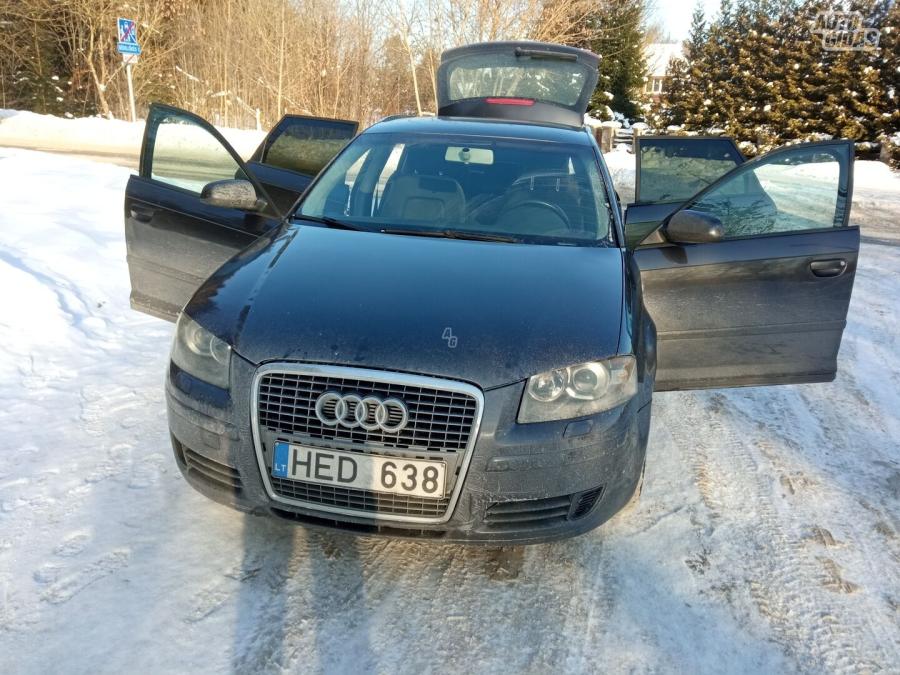 Grey Audi A3 2005 in Vilnius, with an engine capacity of 2.00 L and mileage of 343 thousand km for 2790 €, photo 1 on AUTOMOTO.COM.LV