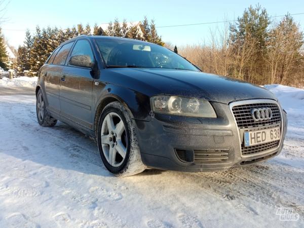 Grey Audi A3 2005 in Vilnius, with an engine capacity of 2.00 L and mileage of 343 thousand km for 2790 €, photo 1 on AUTOMOTO.COM.LV