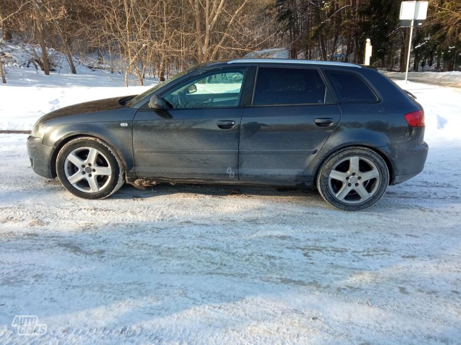 Grey Audi A3 2005 in Vilnius, with an engine capacity of 2.00 L and mileage of 343 thousand km for 2790 €, photo 3 on AUTOMOTO.COM.LV