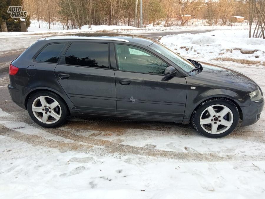 Grey Audi A3 2005 in Vilnius, with an engine capacity of 2.00 L and mileage of 343 thousand km for 2790 €, photo 4 on AUTOMOTO.COM.LV