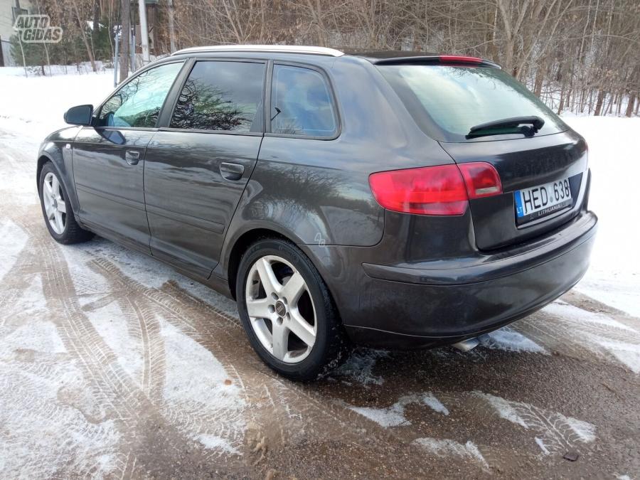 Grey Audi A3 2005 in Vilnius, with an engine capacity of 2.00 L and mileage of 343 thousand km for 2790 €, photo 7 on AUTOMOTO.COM.LV