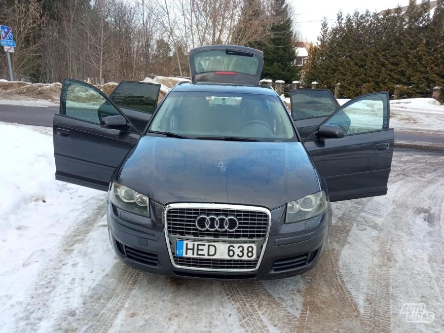 Grey Audi A3 2005 in Vilnius, with an engine capacity of 2.00 L and mileage of 343 thousand km for 2790 €, photo 14 on AUTOMOTO.COM.LV
