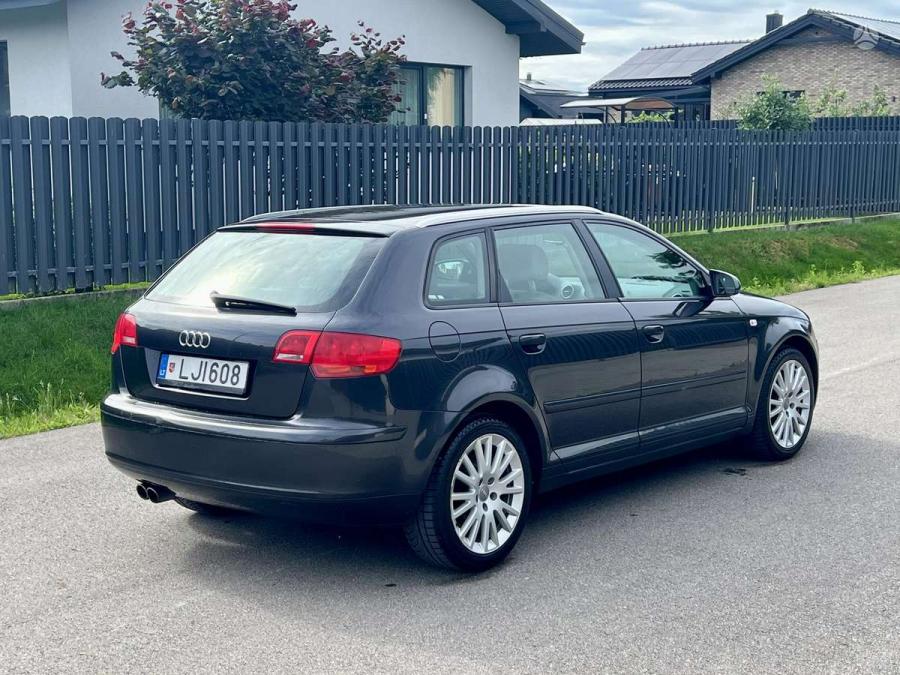Grey Audi A3 2005 in Vilnius, with an engine capacity of 1.98 L and mileage of 210 thousand km for 2850 €, photo 6 on AUTOMOTO.COM.LV