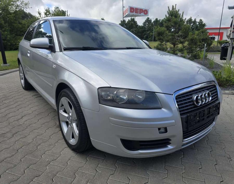 Grey Audi A3 2005 in Panevezys, with an engine capacity of 1.90 L and mileage of 318 thousand km for 1699 €, photo 8 on AUTOMOTO.COM.LV