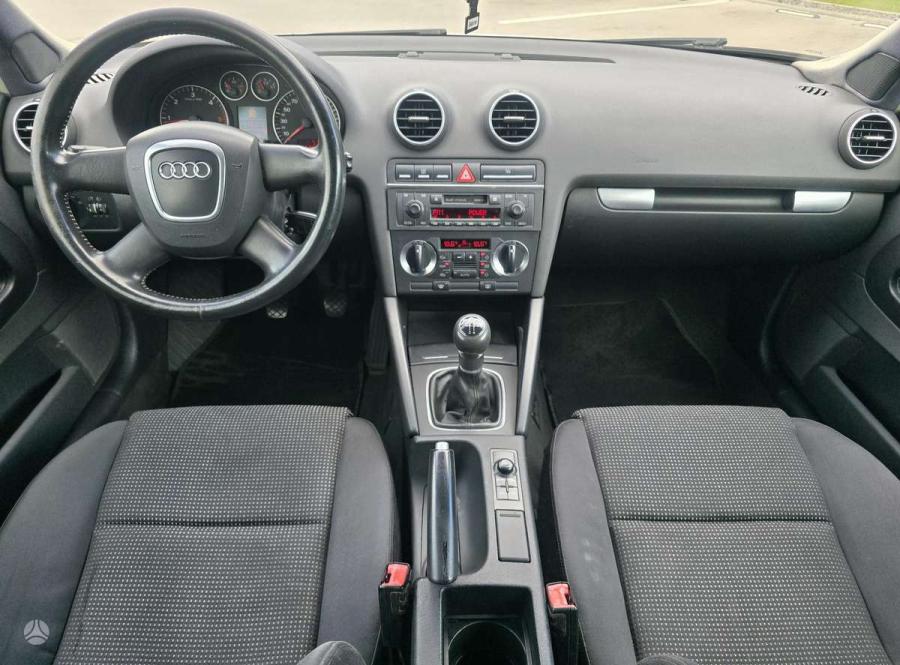 Grey Audi A3 2005 in Panevezys, with an engine capacity of 1.90 L and mileage of 318 thousand km for 1699 €, photo 10 on AUTOMOTO.COM.LV