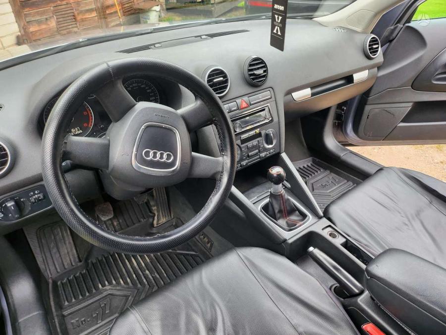 Grey Audi A3 2005 in Kaunas, with an engine capacity of 1.97 L and mileage of 336 thousand km for 1950 €, photo 7 on AUTOMOTO.COM.LV