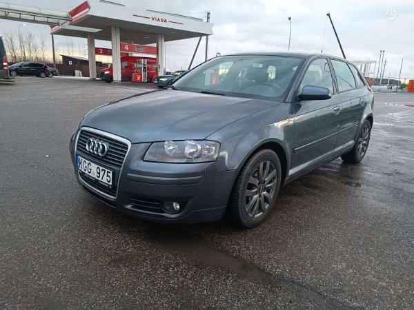 Grey Audi A3 2006 in Kaunas, with an engine capacity of 1.97 L and mileage of 186 thousand km for 3500 €, photo 1 on AUTOMOTO.COM.LV