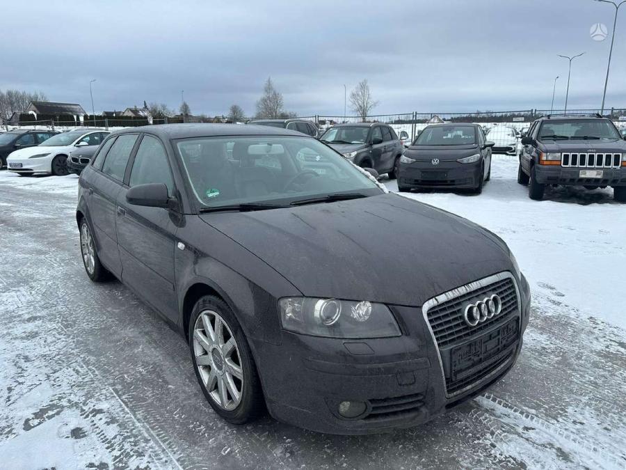Grey Audi A3 2006 in Vilnius, with an engine capacity of 2.00 L and mileage of 315 thousand km for 3900 €, photo 1 on AUTOMOTO.COM.LV