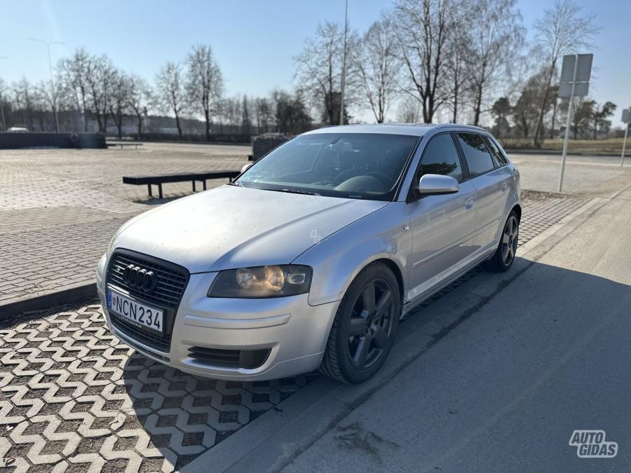 Grey Audi A3 2006 in Ukmerge, with an engine capacity of 2.00 L and mileage of 330 thousand km for 1450 €, photo 1 on AUTOMOTO.COM.LV