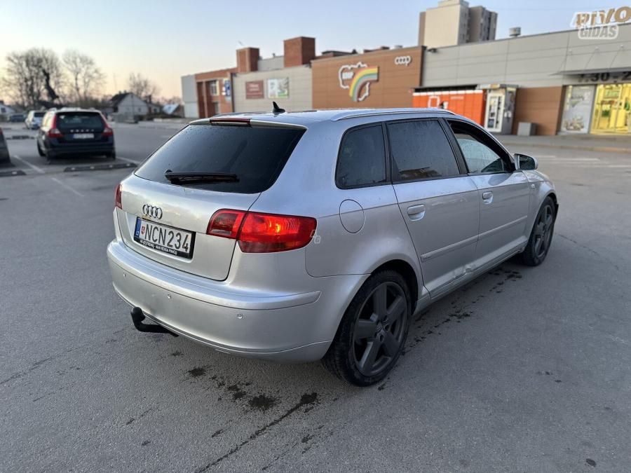 Pelēks Audi A3 2006 Ukmergė, ar dzinēja tilpumu 2.00 L un nobraukumu 330 tūkst. km par 1500 €, foto 7 vietnē AUTOMOTO.COM.LV