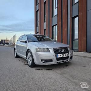 Pelēks Audi A3 2006 Kauņa, ar dzinēja tilpumu 2.00 L un nobraukumu 318 tūkst. km par 1999 €, foto  vietnē AUTOMOTO.COM.LV