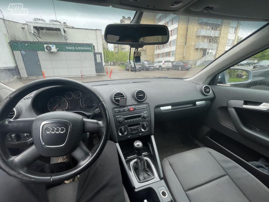 Grey Audi A3 2006 in Vilnius, with an engine capacity of 2.00 L and mileage of 252 thousand km for 3000 €, photo 10 on AUTOMOTO.COM.LV