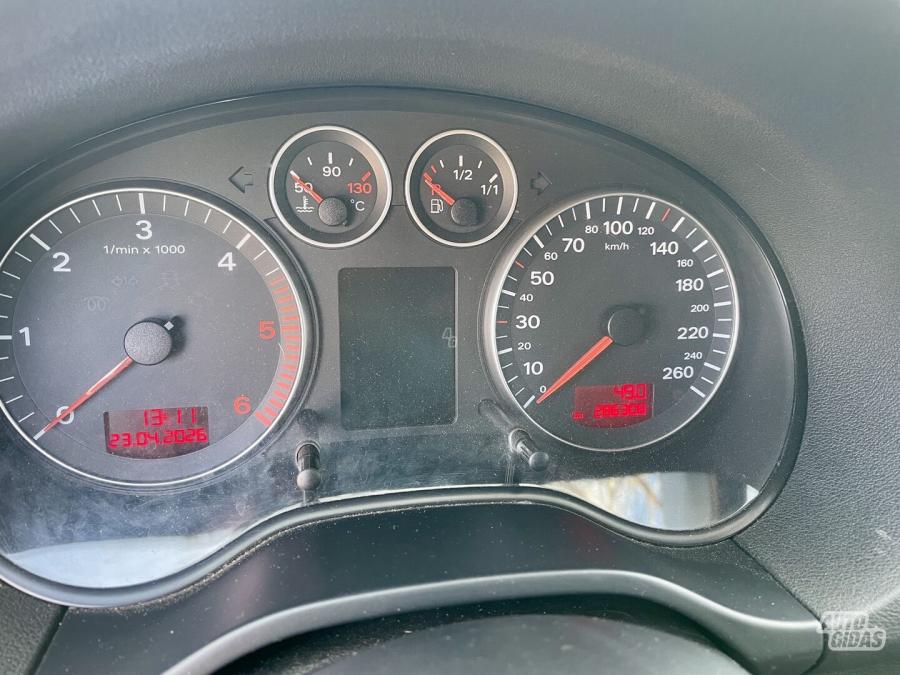 Grey Audi A3 2006 in Vilnius, with an engine capacity of 2.00 L and mileage of 287 thousand km for 2300 €, photo 15 on AUTOMOTO.COM.LV