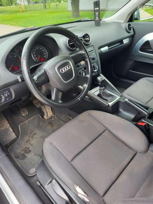 Pelēks Audi A3 2006 Širvintos, ar dzinēja tilpumu 1.90 L un nobraukumu 345 tūkst. km par 1000 €, foto 7 vietnē AUTOMOTO.COM.LV
