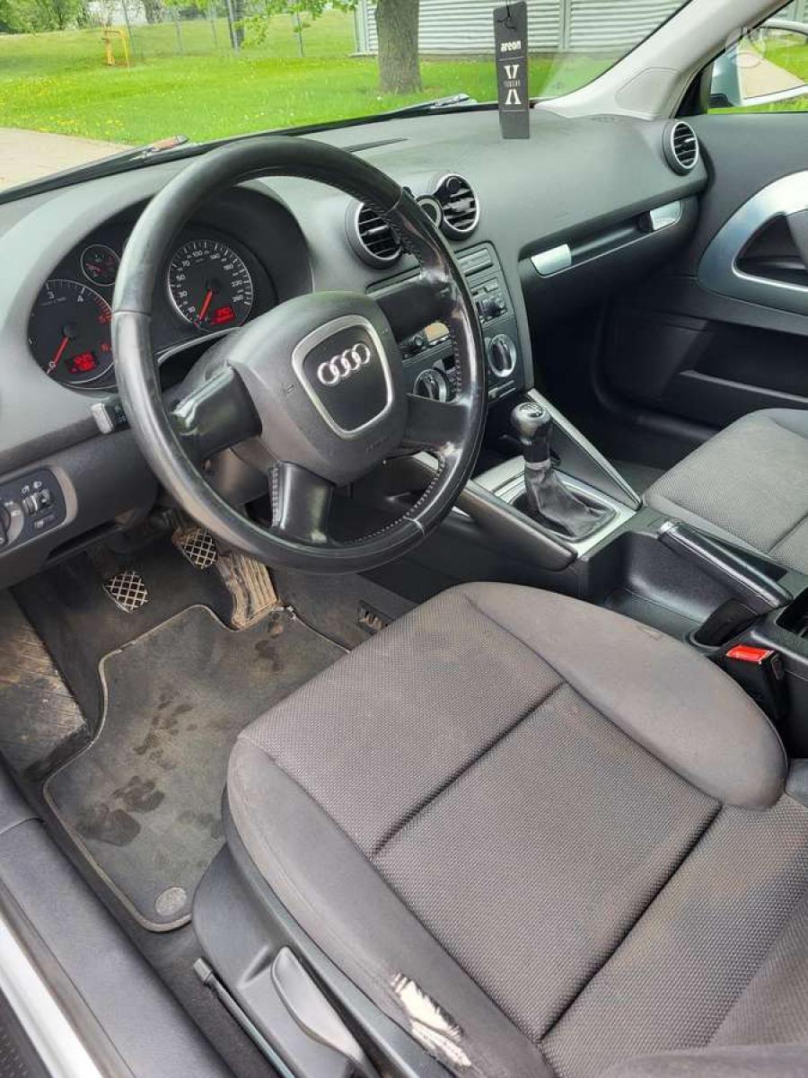 Pelēks Audi A3 2006 Širvintos, ar dzinēja tilpumu 1.90 L un nobraukumu 345 tūkst. km par 1000 €, foto 8 vietnē AUTOMOTO.COM.LV